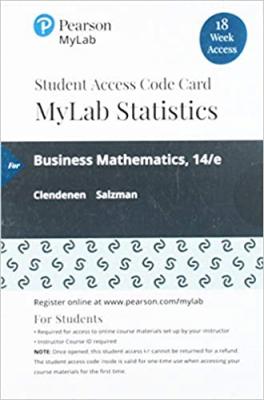 MyLab Math with Pearson eText Access Code (18 Weeks) for Business ...