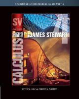 Student Solutions Manual (Chapters 1-8) for Stewarts Single Variable ...